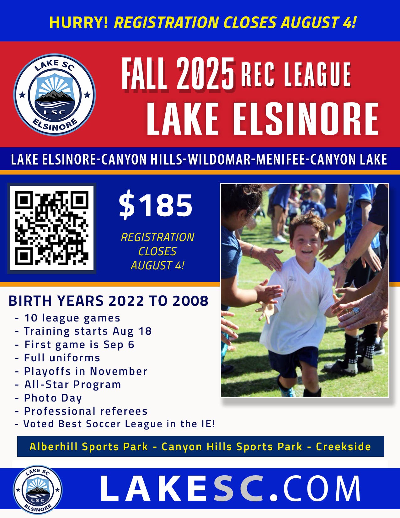 Aug 4 | Kick Into Fun with Lake SC's Fall Recreational Soccer! | Lake ...