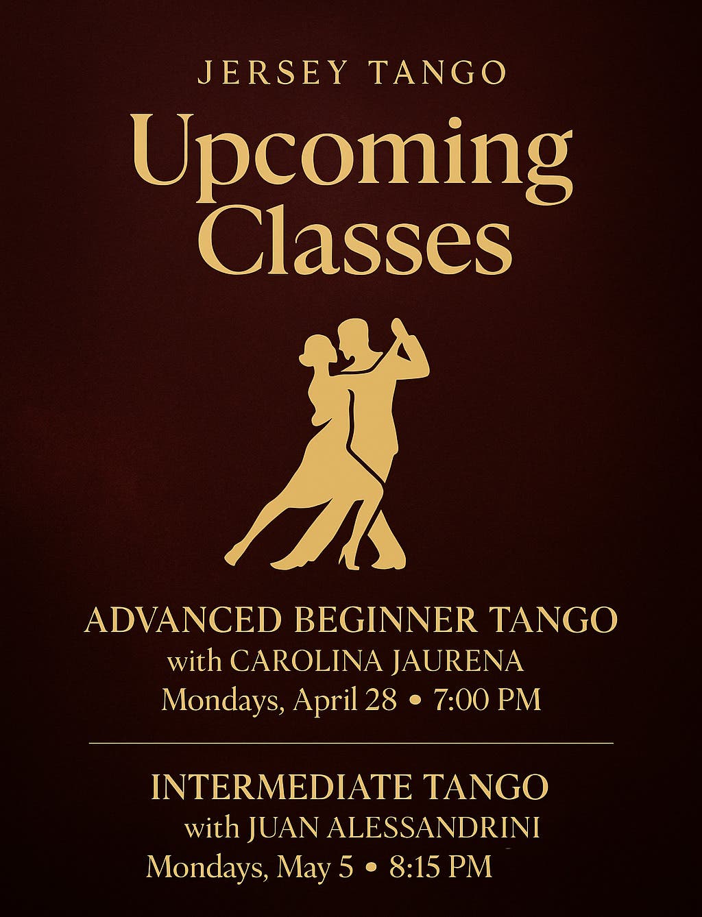 Apr 28 | Argentine Tango Classes at IM Gallery | Highland Park, NJ Patch