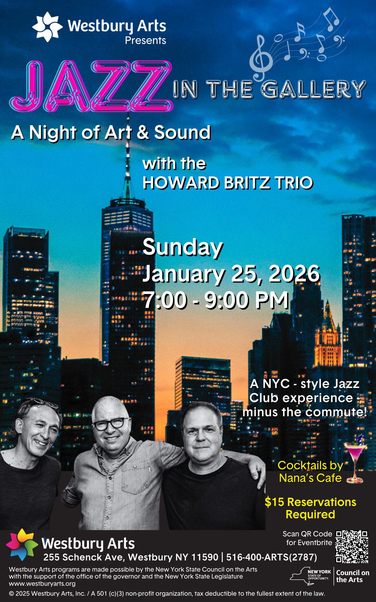 Jan 25 | Jazz in the Gallery - The Howard Britz Trio | Westbury, NY Patch