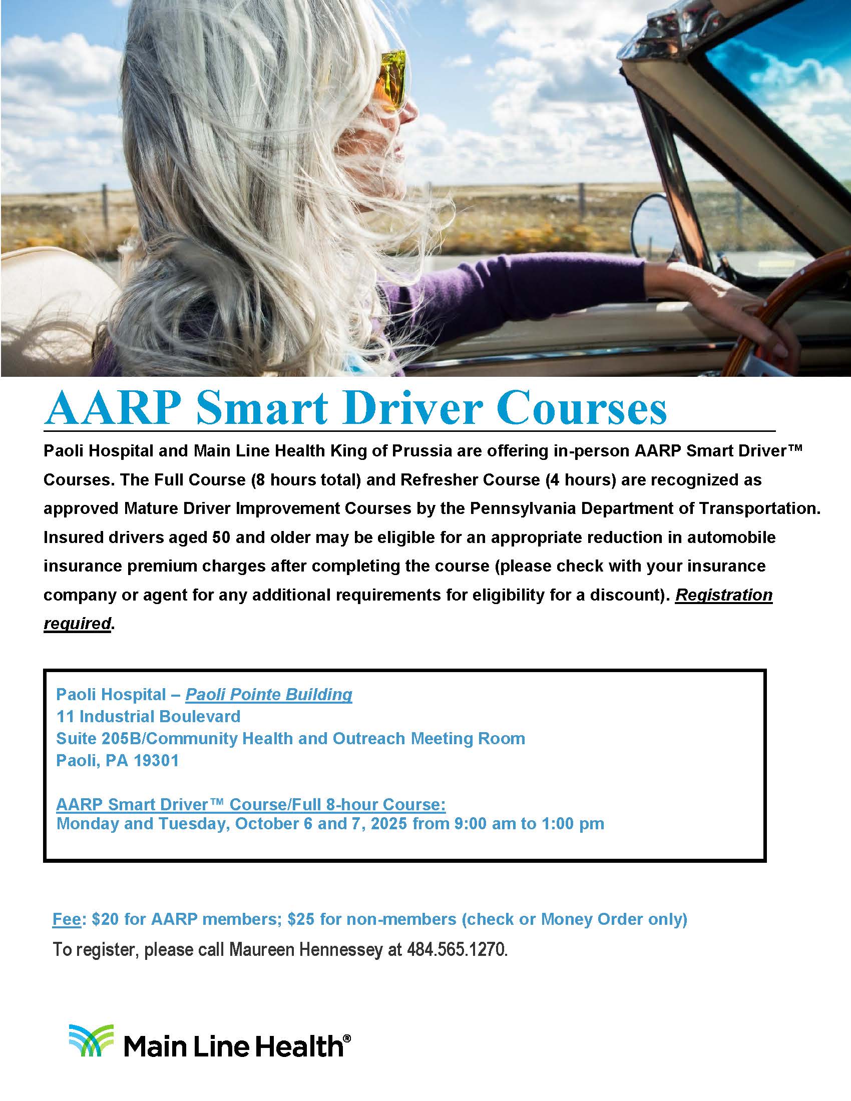 Oct 6 | AARP Smart Driver/Full 8-hour Course | Paoli, PA Patch
