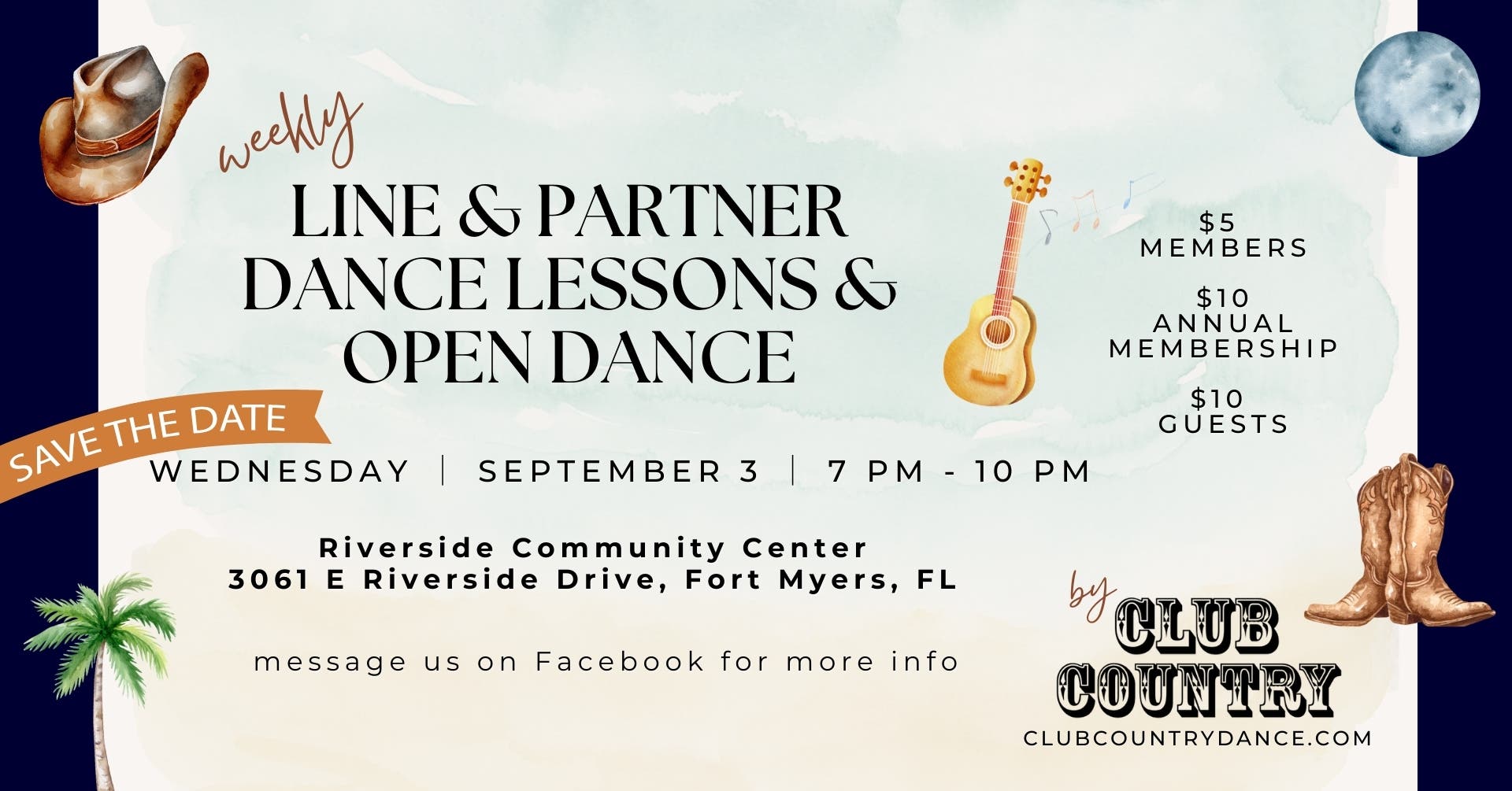 Sep 3 | Weekly Line & partner dance lessons + open dance! | Fort Myers ...