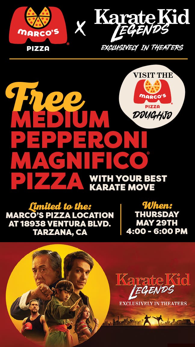 May 29 | Marco's Pizza x Karate Kid: Legends In-Store Co-Promotion ...
