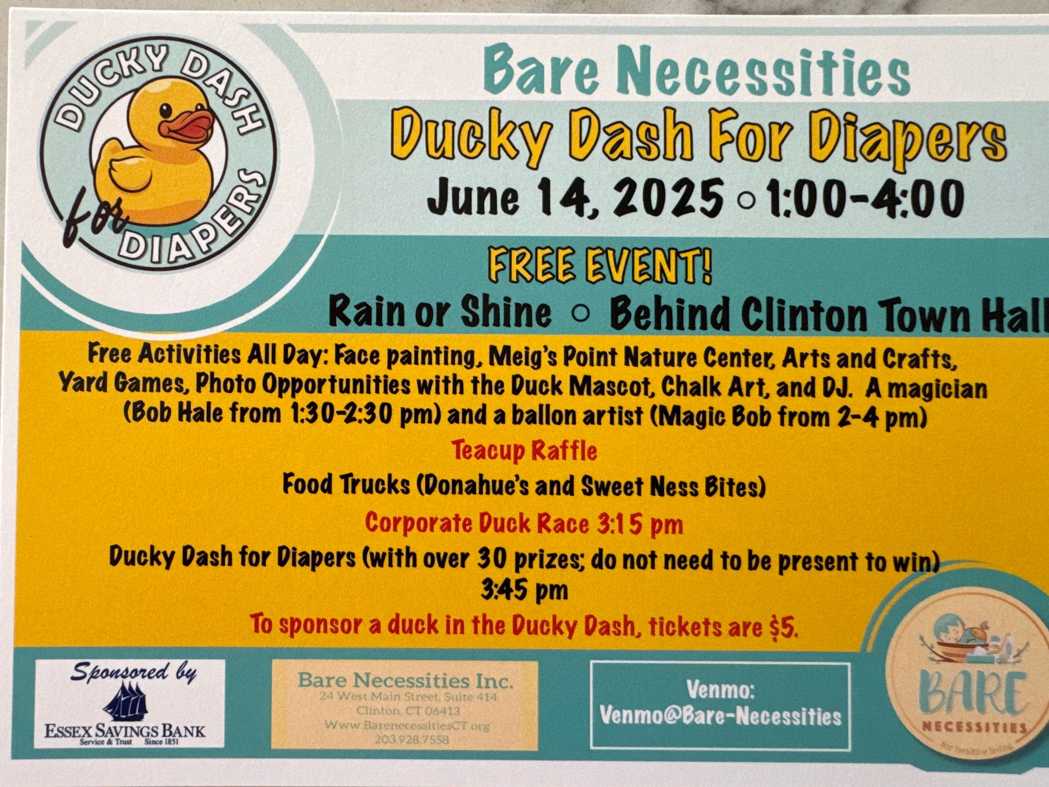 Jun 14 | 10th Annual Ducky Dash for Diapers Duck Race | Clinton, CT Patch