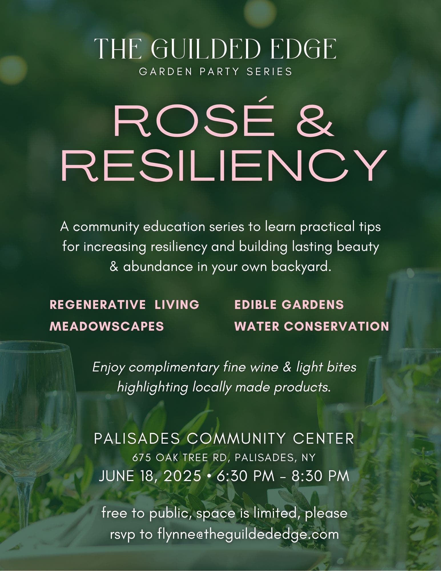 Jun 18 | The Garden Party Series: Rosé & Resiliency | Nyack, NY Patch