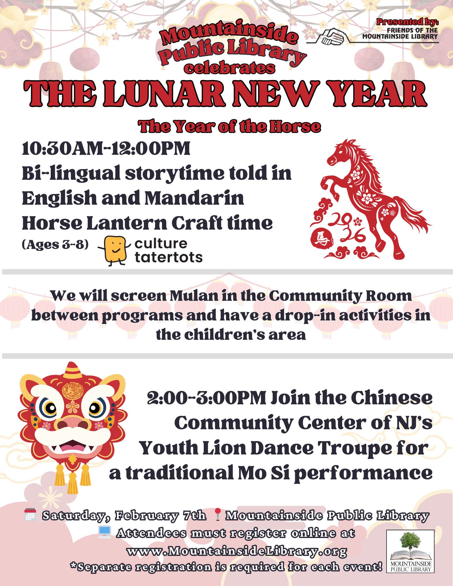 Feb 7 | Lunar New Year: Bilingual Storytime and Craft | Mountainside ...