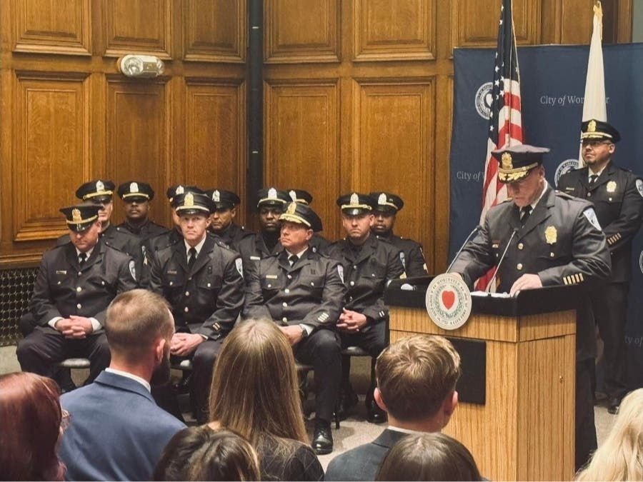 Worcester Police Officers Honored At City Hall Promotion Ceremony ...