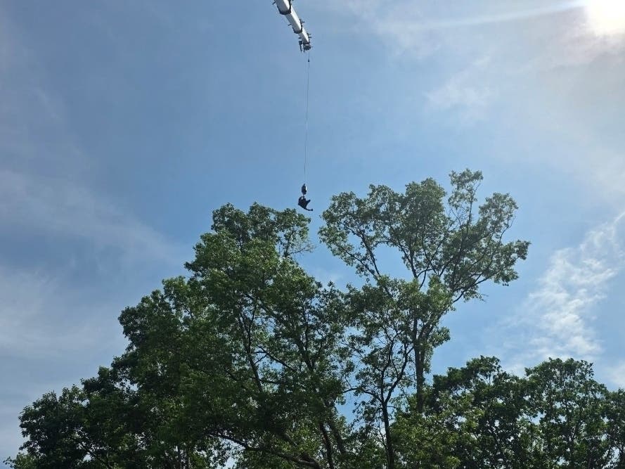 Firefighters Rescue Worker Trapped 100 Feet Up In Southborough ...