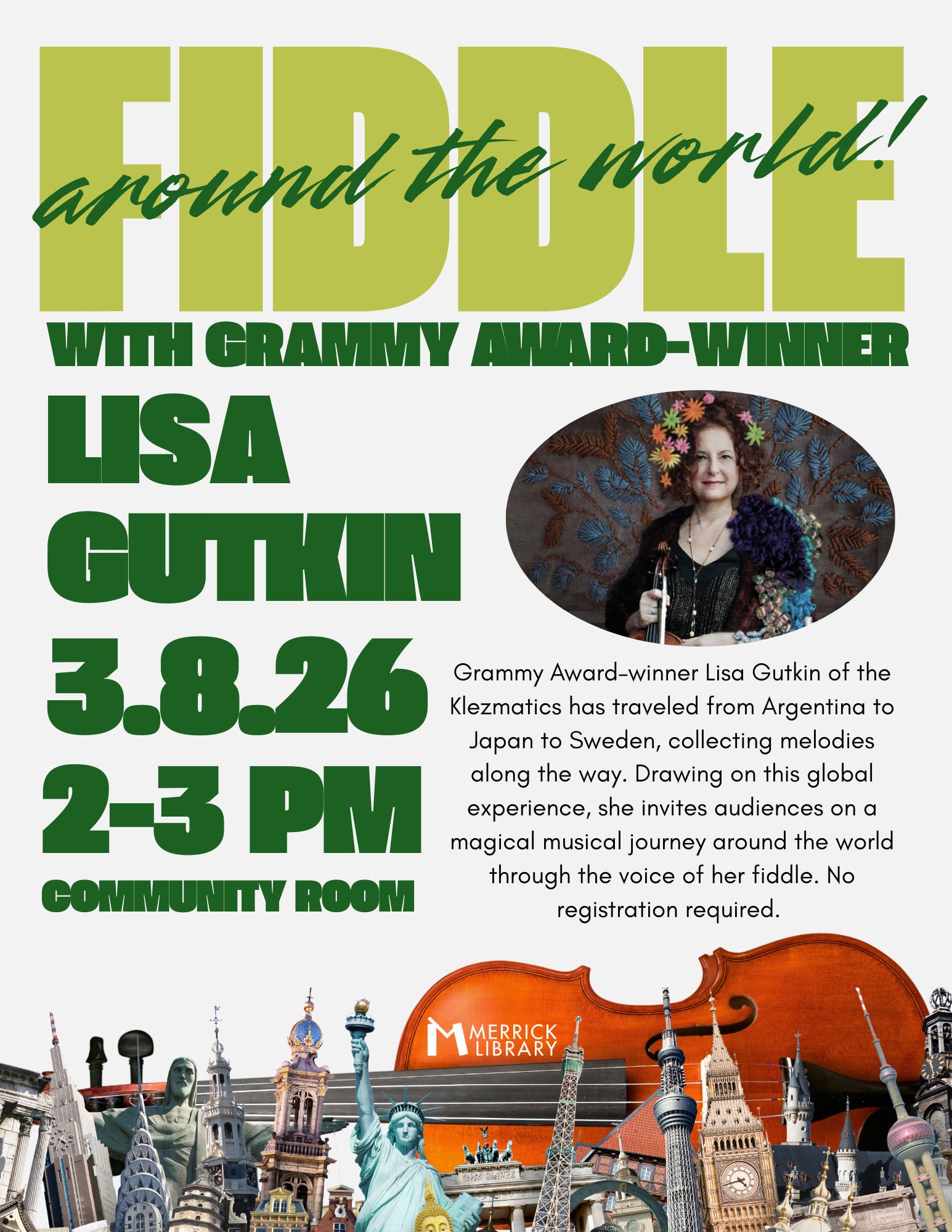 Mar 8 | Fiddling Around the World with Lisa Gutkin | Long Island, NY Patch