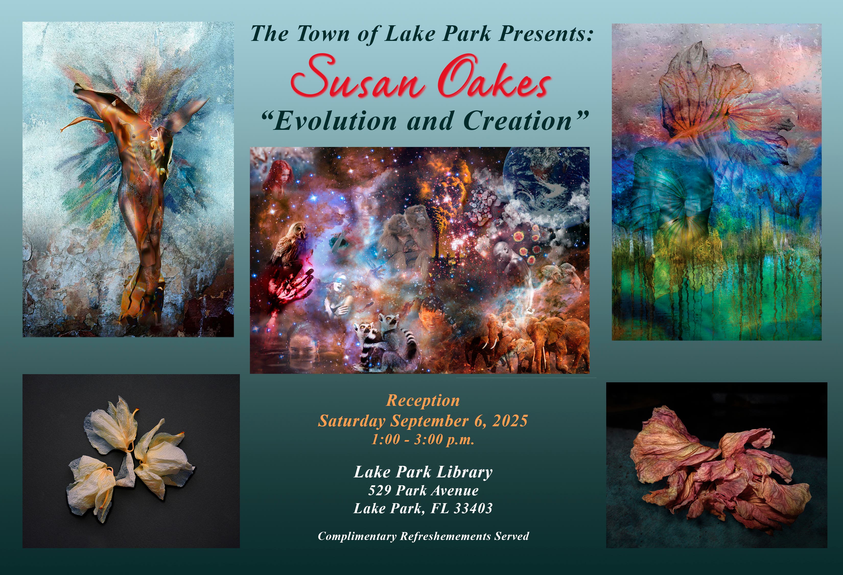 Sep 6 | Susan Oakes Evolution and Creation Artist Reception | Lake Park ...
