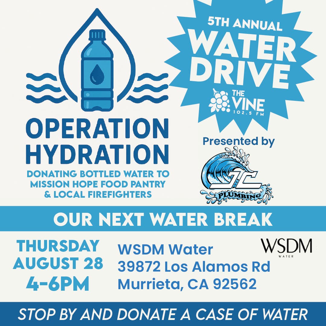 Aug 28 | Operation Hydration Water Break | Temecula, CA Patch