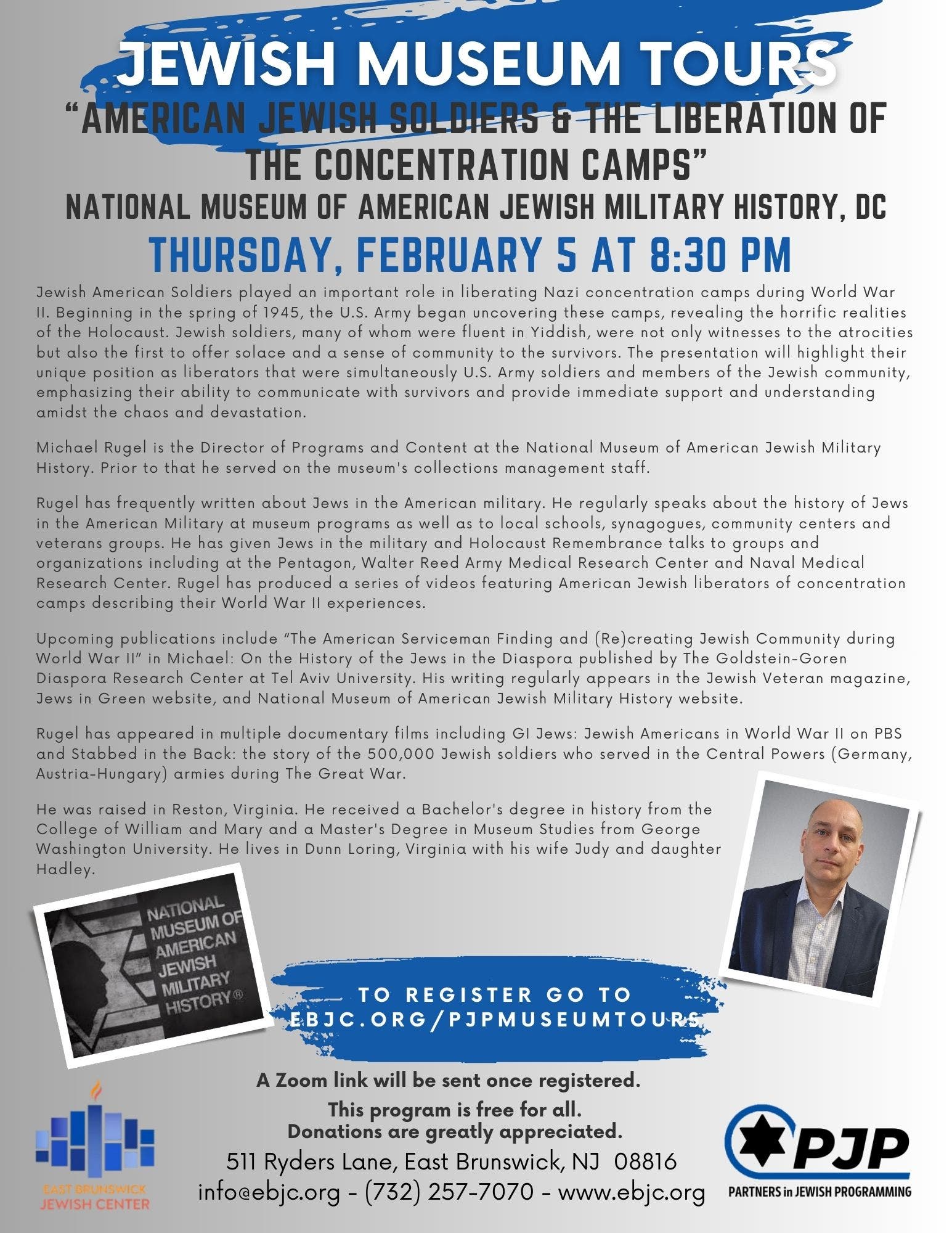 Feb 5 | PJP - Jewish Museum Tours | East Brunswick, NJ Patch