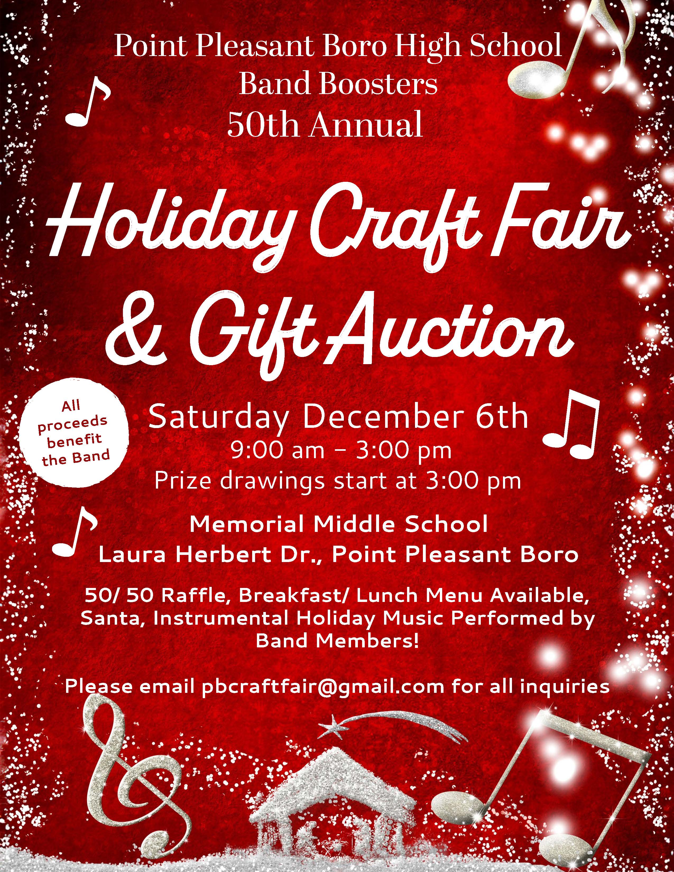 Dec 6 | 50th Annual Point Pleasant Boro Band Gift Auction & Craft Fair ...