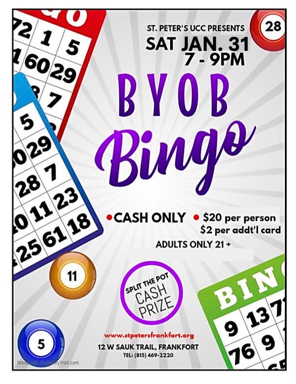 Jan 31 | Bingo | Frankfort, IL Patch