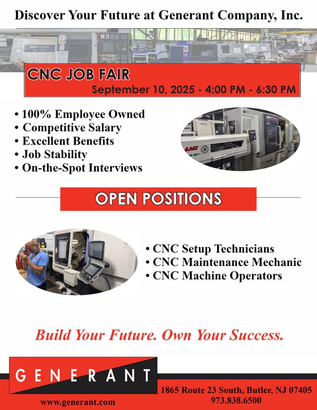 Sep 10 | CNC Job Fair | Pompton Lakes, NJ Patch