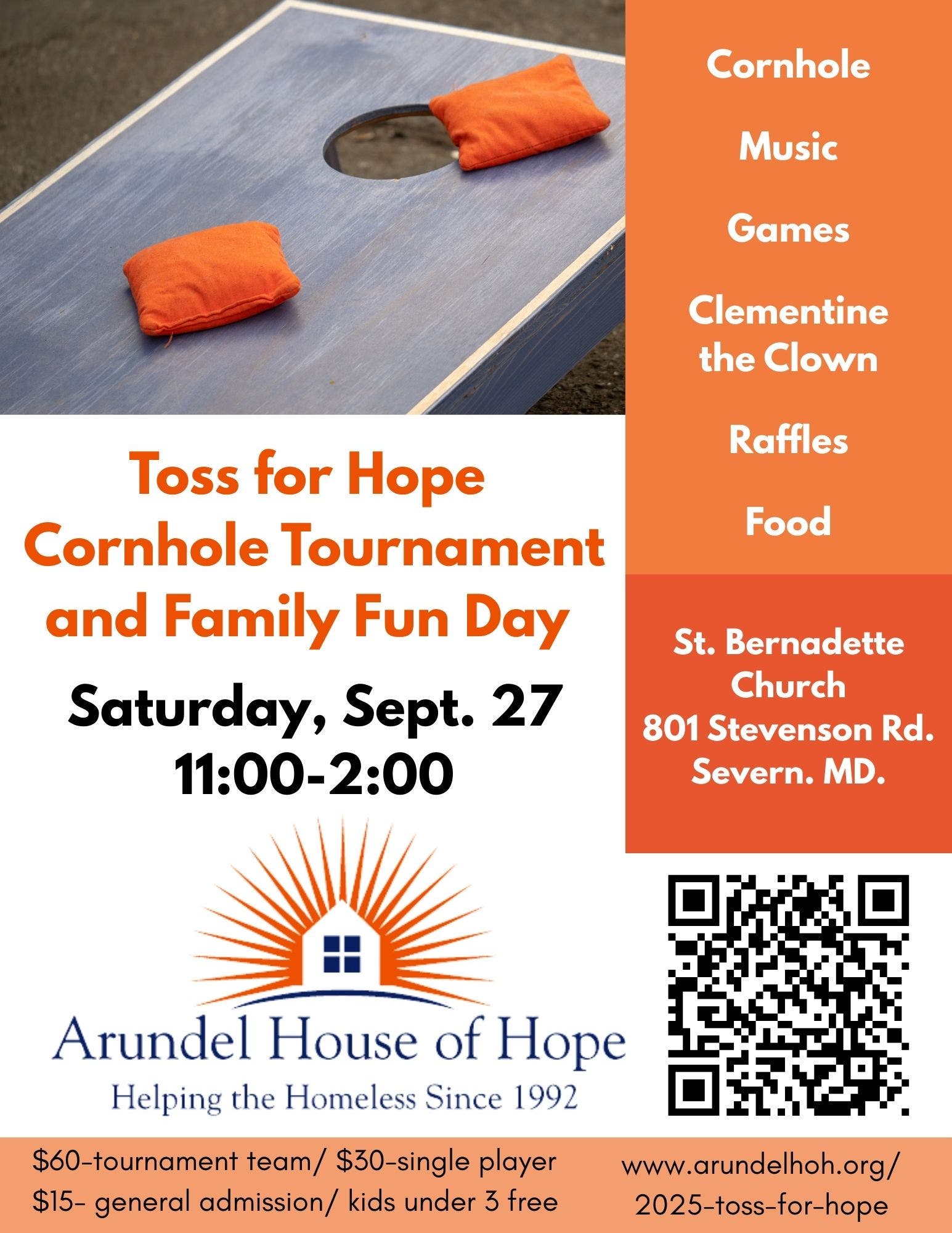 Sep 27 | Toss for Hope Cornhole Tournament and Family Fun Day | Glen ...