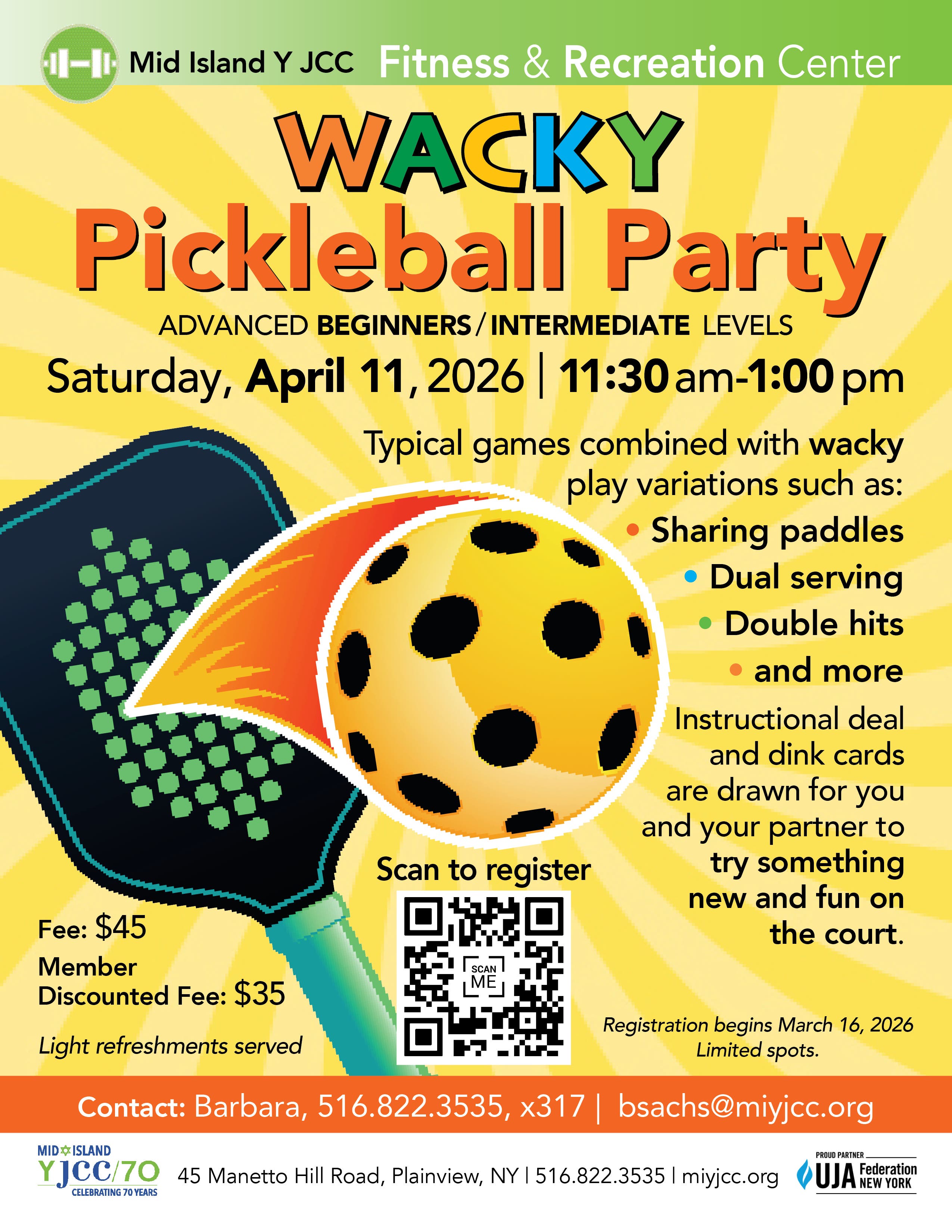 Apr 11 | Wacky Pickleball Party | Plainview, NY Patch