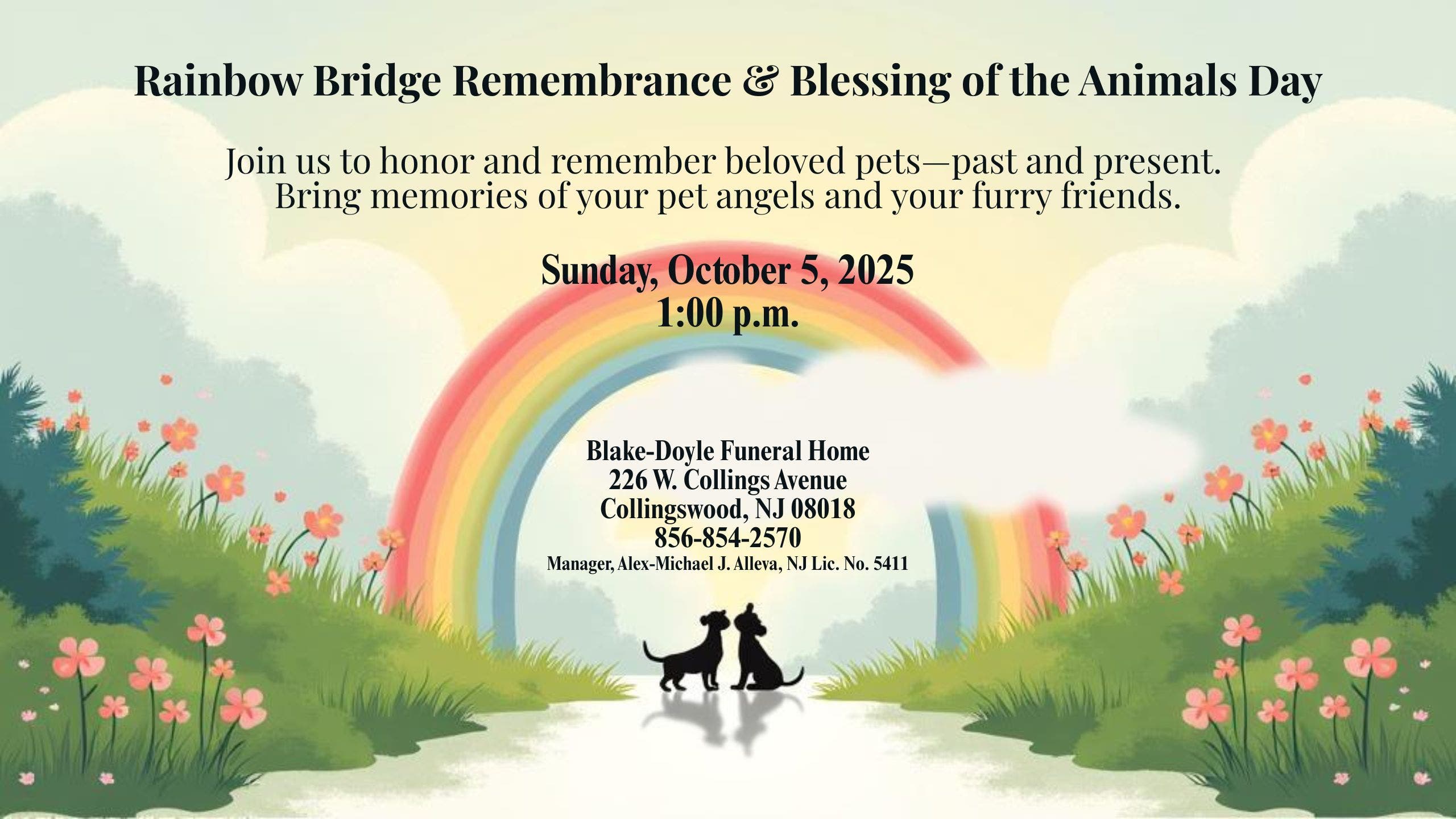 Oct 5 | Rainbow Bridge Remembrance & Blessing of the Animals Day ...