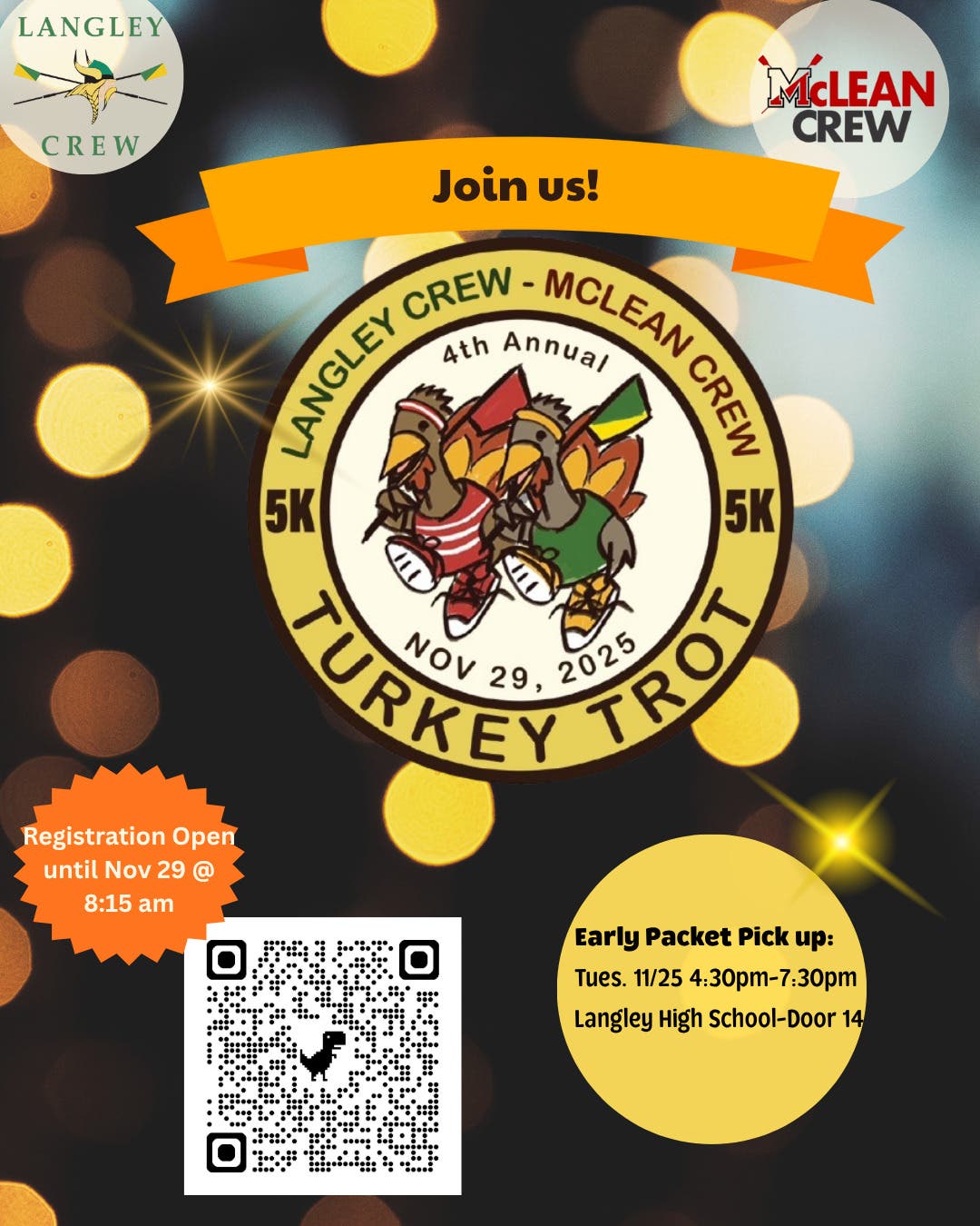 Nov 29 | Langley Crew & McLean Crew 5K turkey Trot | McLean, VA Patch
