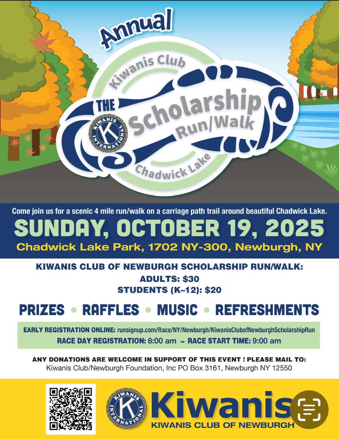 Oct 19 | Annual Kiwanis Club of Newburgh Scholarship Run/Walk ...