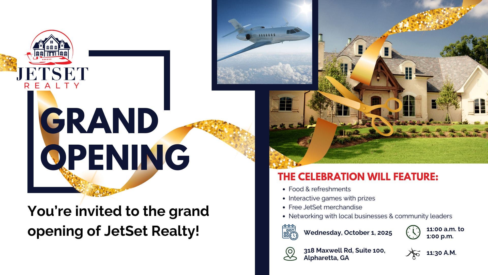 Oct 1 | JetSet Realty Grand Opening & Ribbon Cutting | Alpharetta, GA Patch