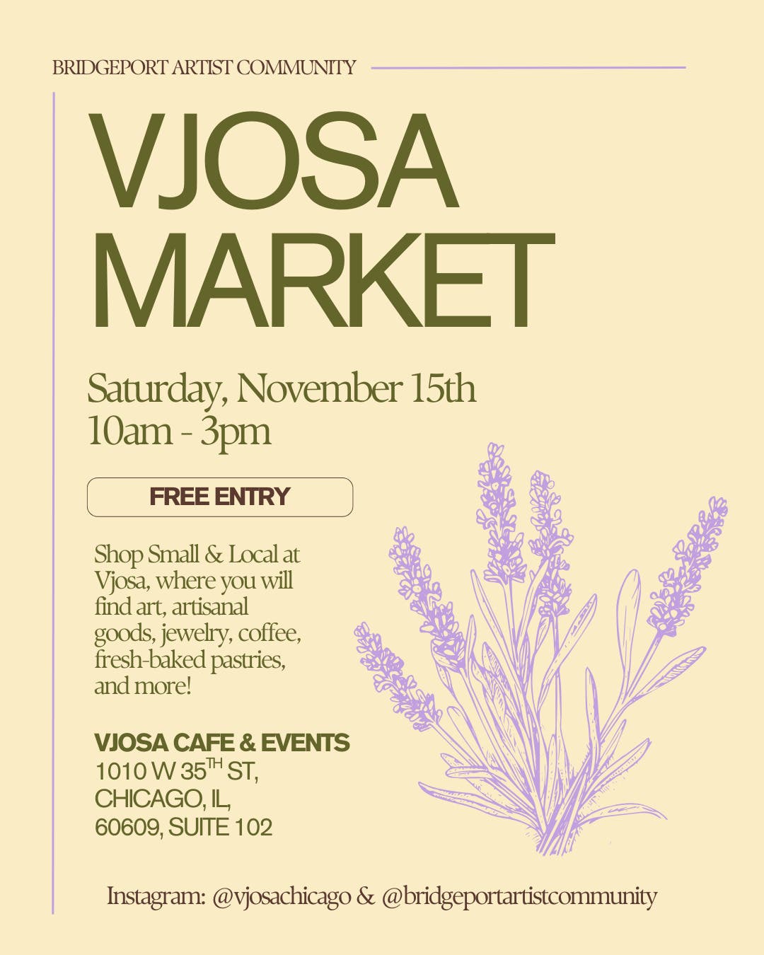 Nov 15 | Vjosa Market | Chicago, IL Patch