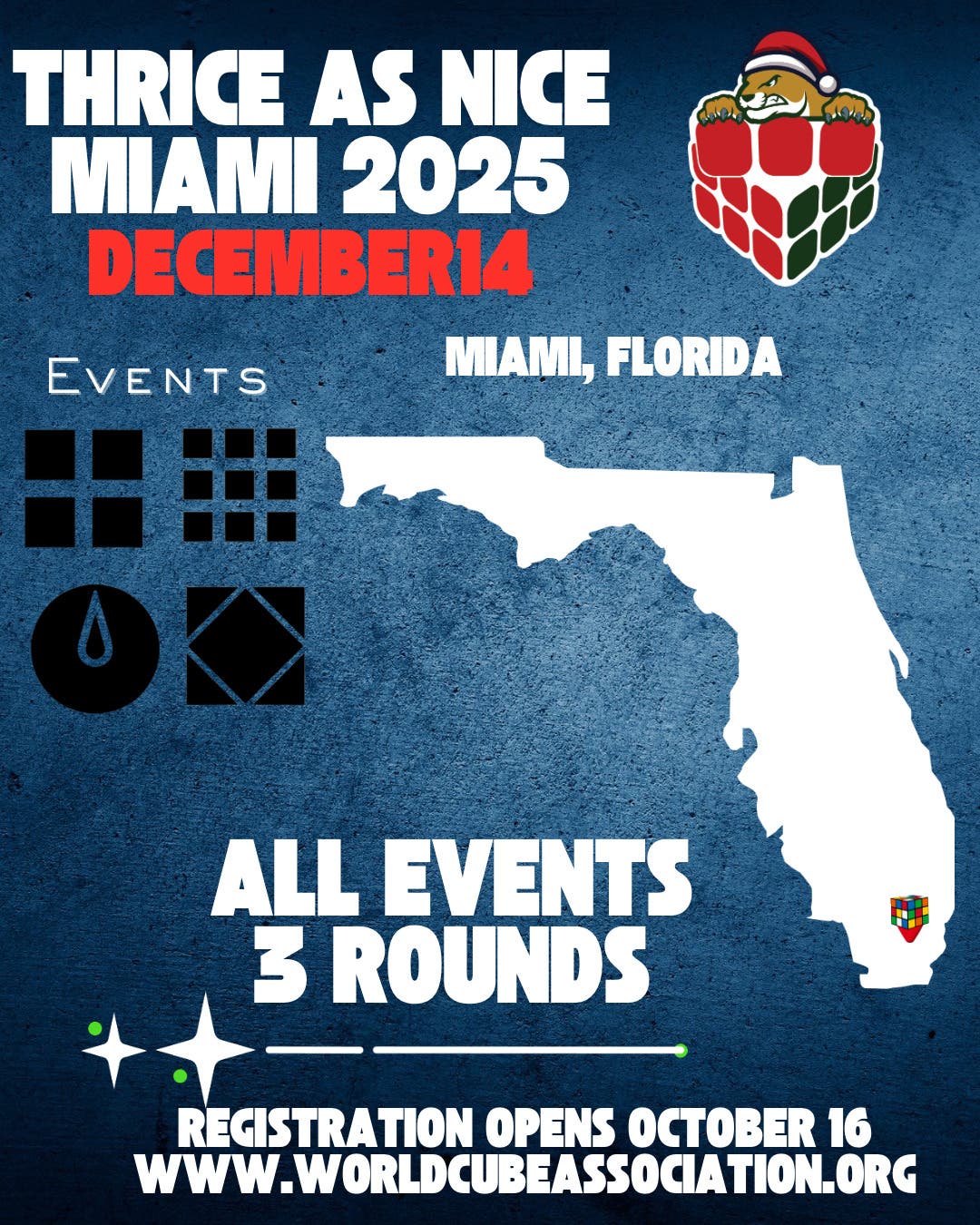Oct 16 | Thrice As Nice (Rubik’s Cube Competition) | Miami, FL Patch