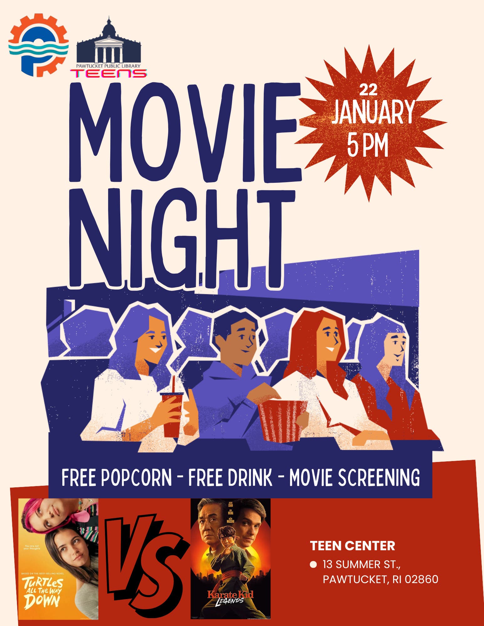 Jan 22 | January Movie Night for Teens at Pawtucket Public Library ...