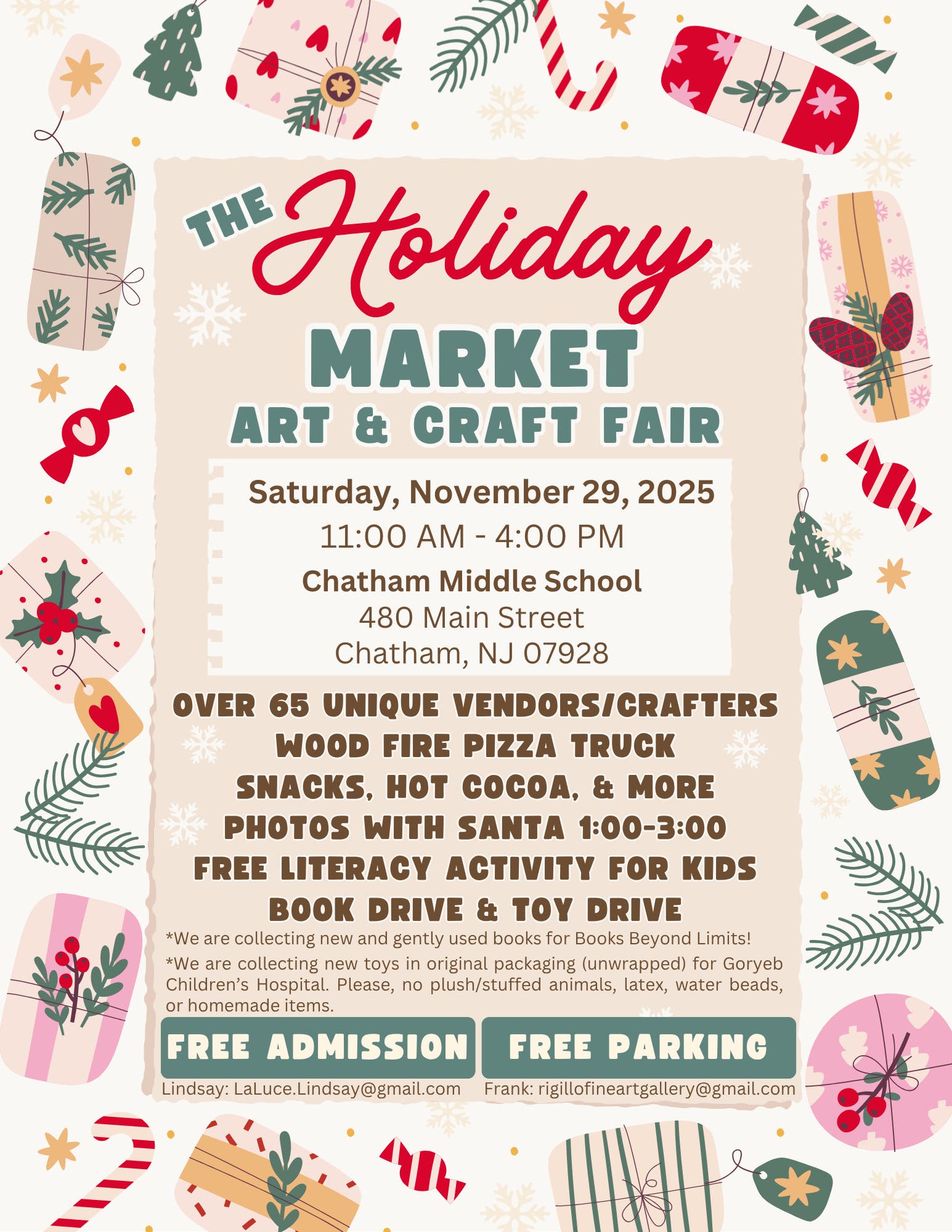 Nov 29 | Holiday Market Art & Craft Fair | Chatham, NJ Patch