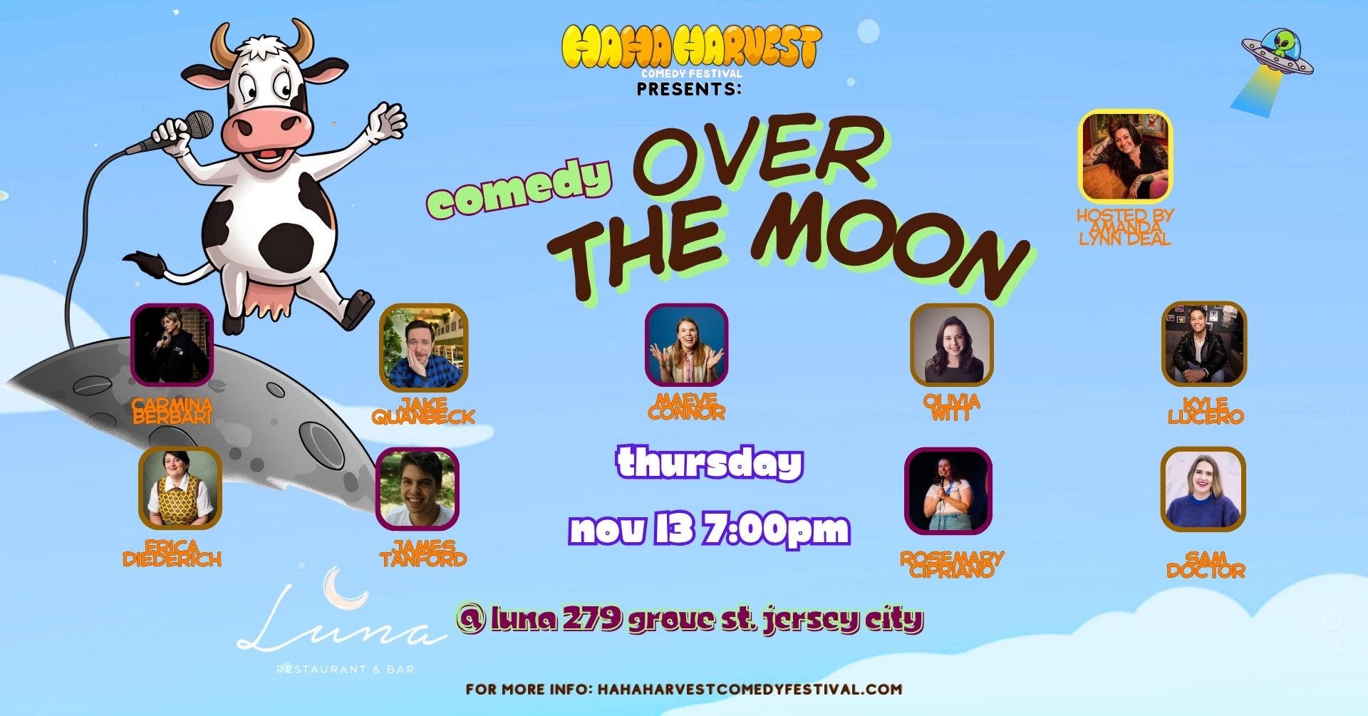 Nov 13 | Ha Ha Harvest Comedy Fest Presents: Comedy Over The Moon ...