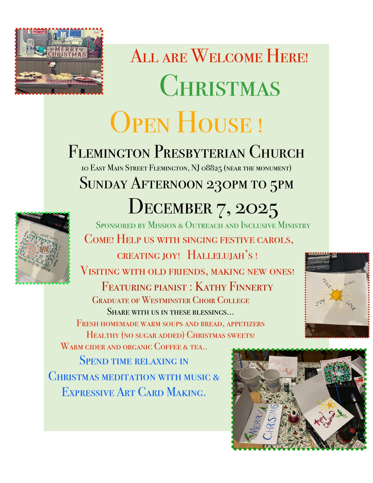 Dec 7 | Christmas Open House ! all are welcome! | Frenchtown, NJ Patch