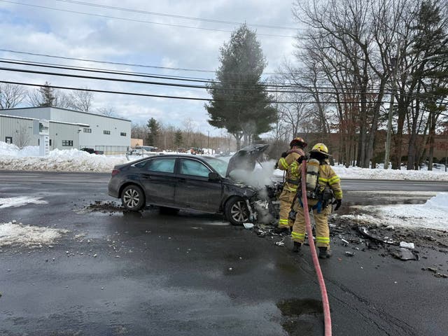 Car Fire After Tractor-Trailer Crash On Route 5 In South Windsor ...