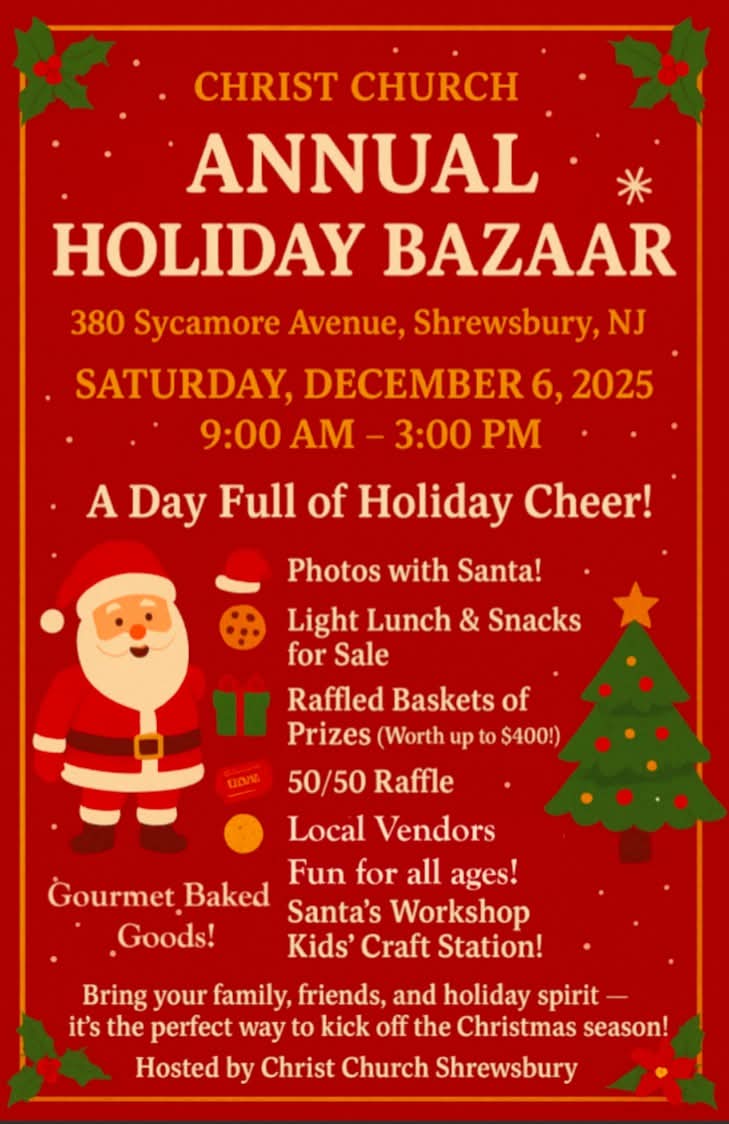 Dec 6 | Annual Holiday Bazaar at Christ Church, Shrewsbury | Red Bank ...