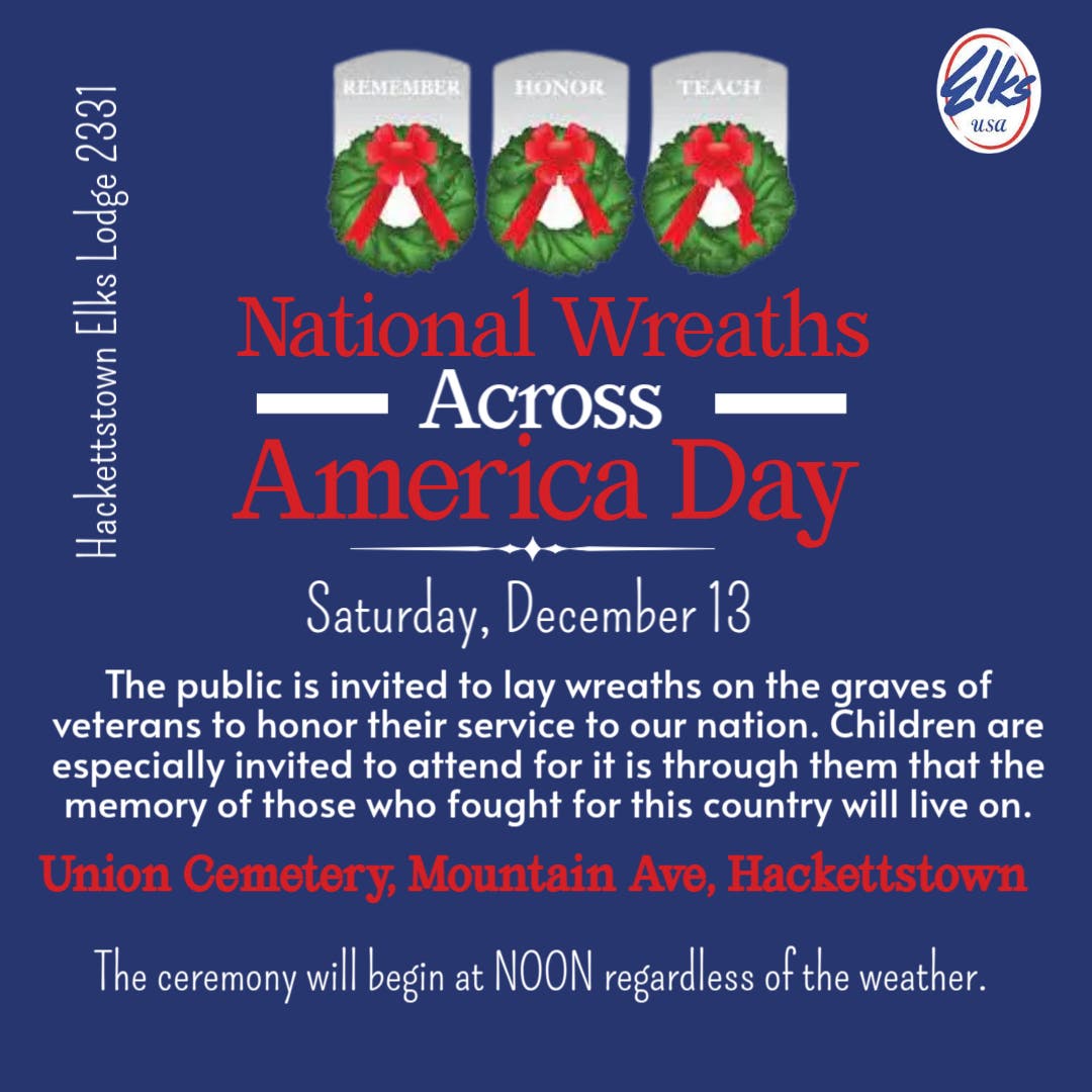 Dec 13 | Wreaths Across America | Hackettstown, NJ Patch