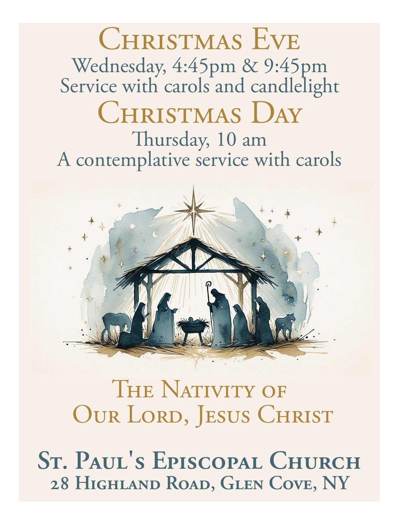 Dec 24 | Christmas Eve 5pm and 10pm & Christmas Day 10am | Glen Cove ...