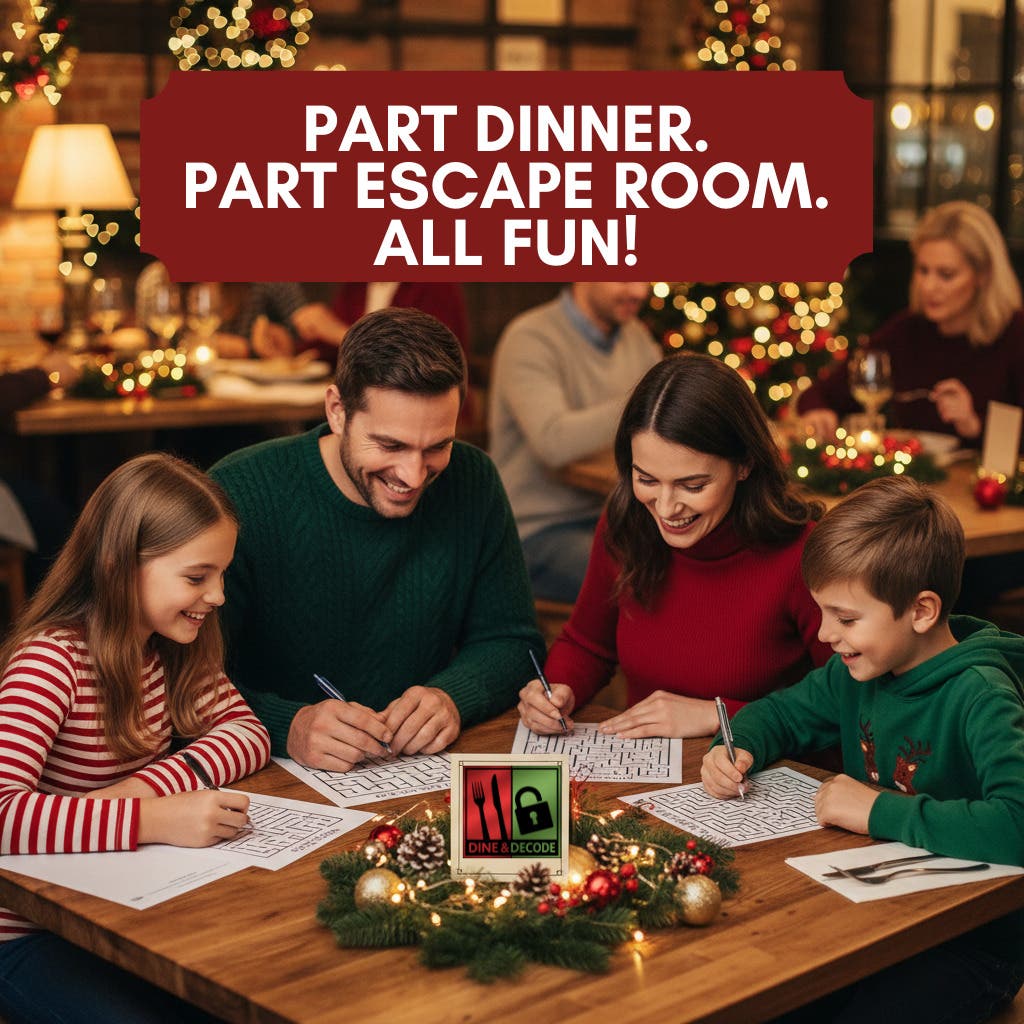 Dec 13 | Dine & Decode: Santa’s Lost List - LI’s First Escape Room ...