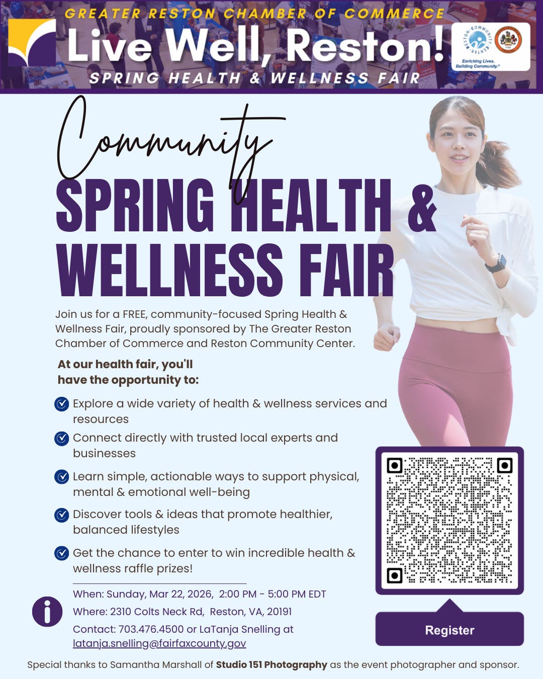 Mar 22 | Live Well Reston, Spring Health & Wellness Fair | Reston, VA Patch
