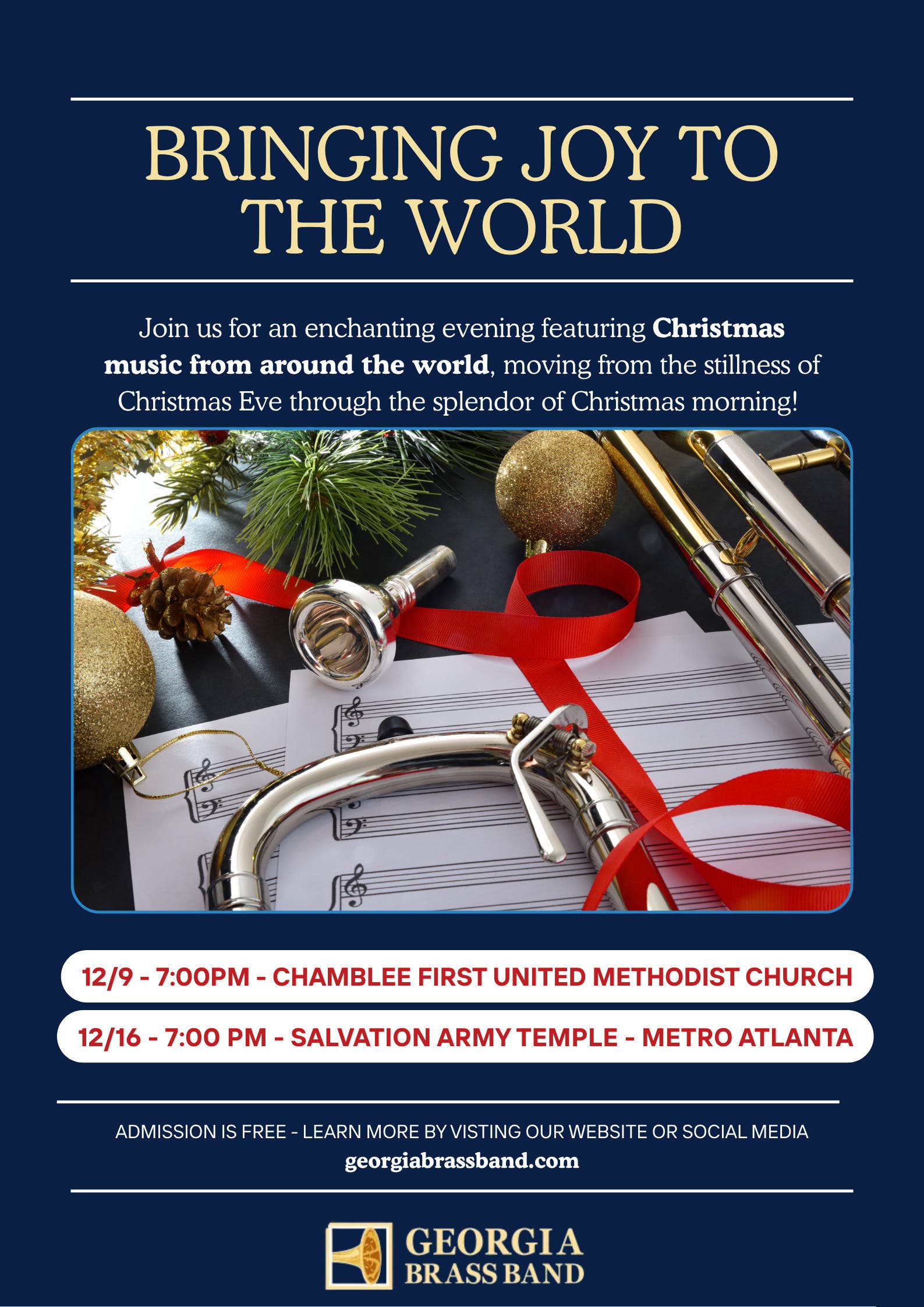 Dec 9 | Georgia Brass Band Christmas Concert | Sandy Springs, GA Patch