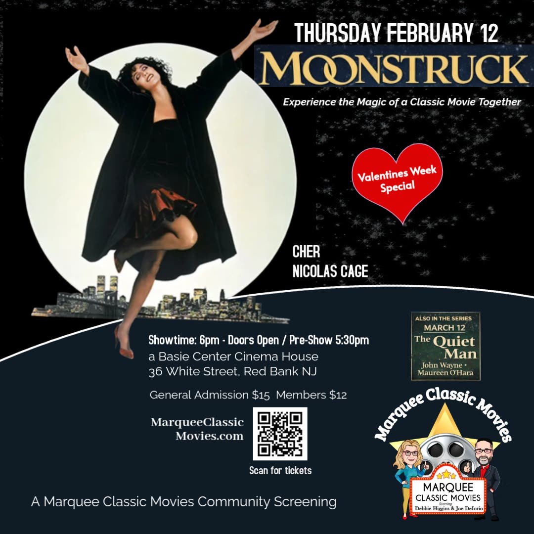 Feb 12 | 🌙 Moonstruck (1987) — A Valentine’s Week Classic Movie Night ...