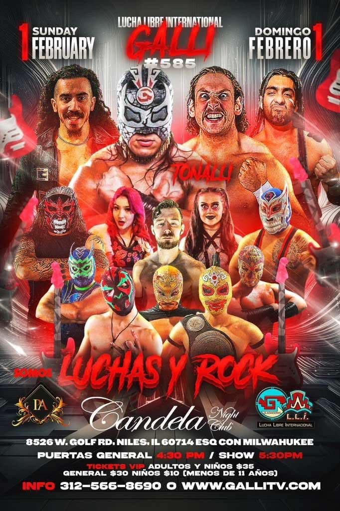Feb 1 | LUCHAS & ROCK — WHERE WRESTLING MEETS MUSIC Presented by GALLI ...