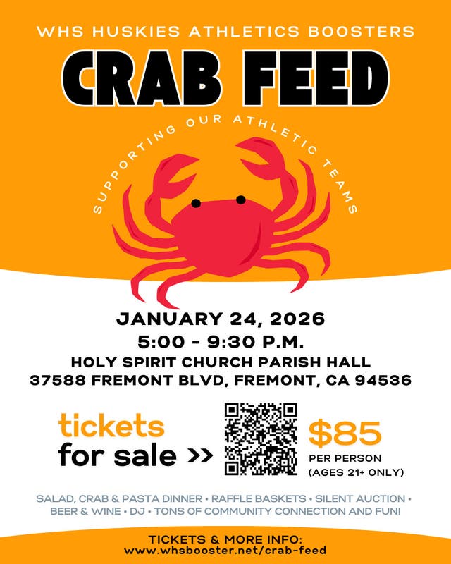 Jan 24 | 2026 WHS Boosters Crab Feed Fundraiser | Fremont, CA Patch