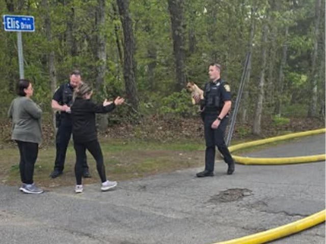 Police Bring Family, Dog To Safety From Hyannis Fire | Barnstable, MA Patch