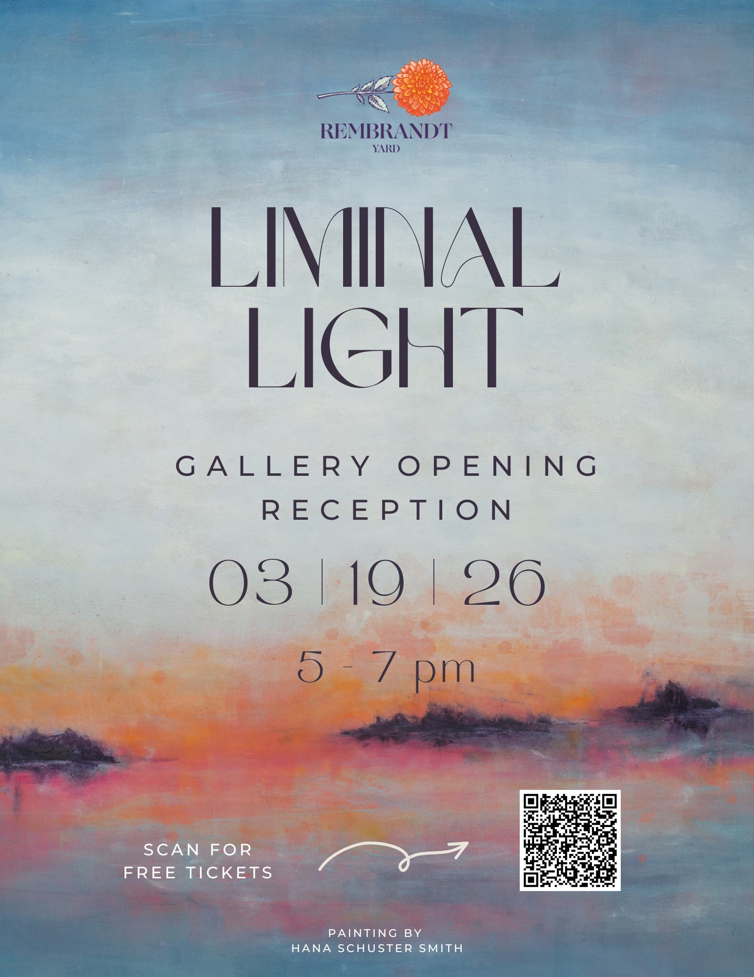Mar 19 | Liminal Light Gallery Reception Opening at Rembrandt Yard ...