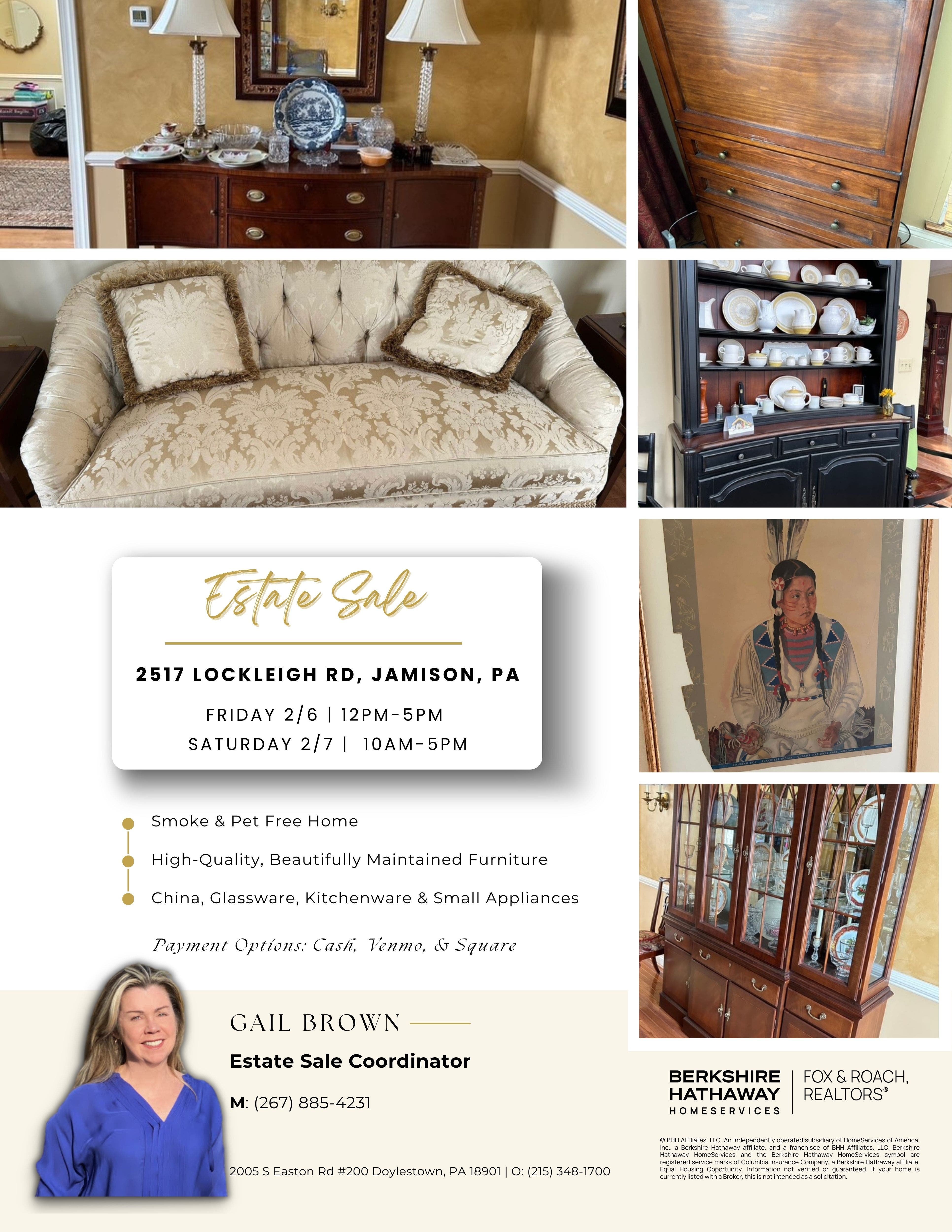 Feb 7 | Estate Sale | Doylestown, PA Patch