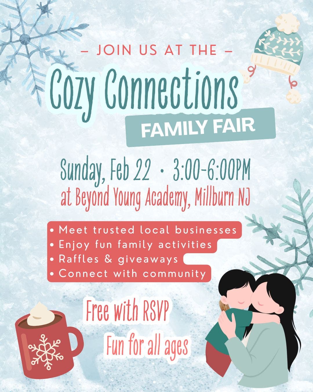 Feb 22 | The Mamas and Minis Cozy Connections Family Fair! | Millburn ...