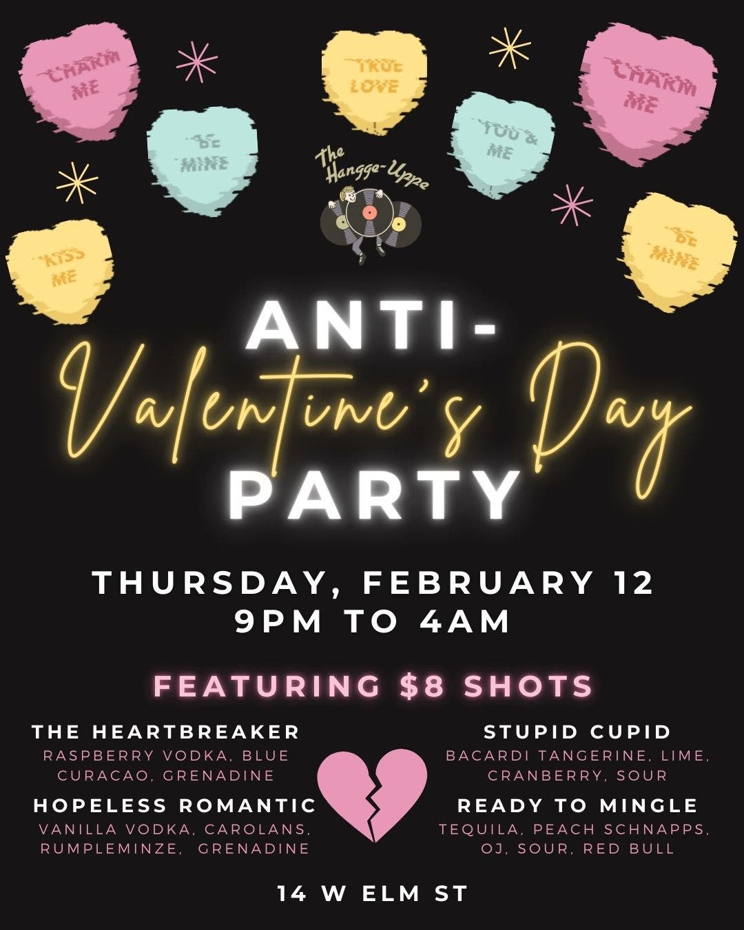 Feb 12 | The Hangge-Uppe Anti Valentine's Day Party | Chicago, IL Patch