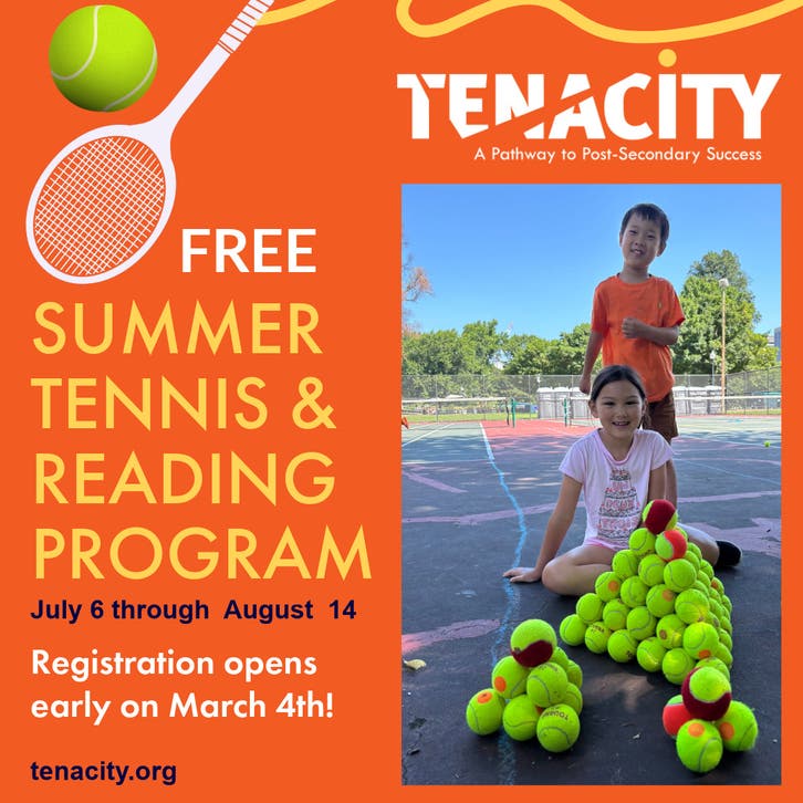 Mar 4 | Registration Opens for Tenacity's FREE Summer Tennis & Reading ...