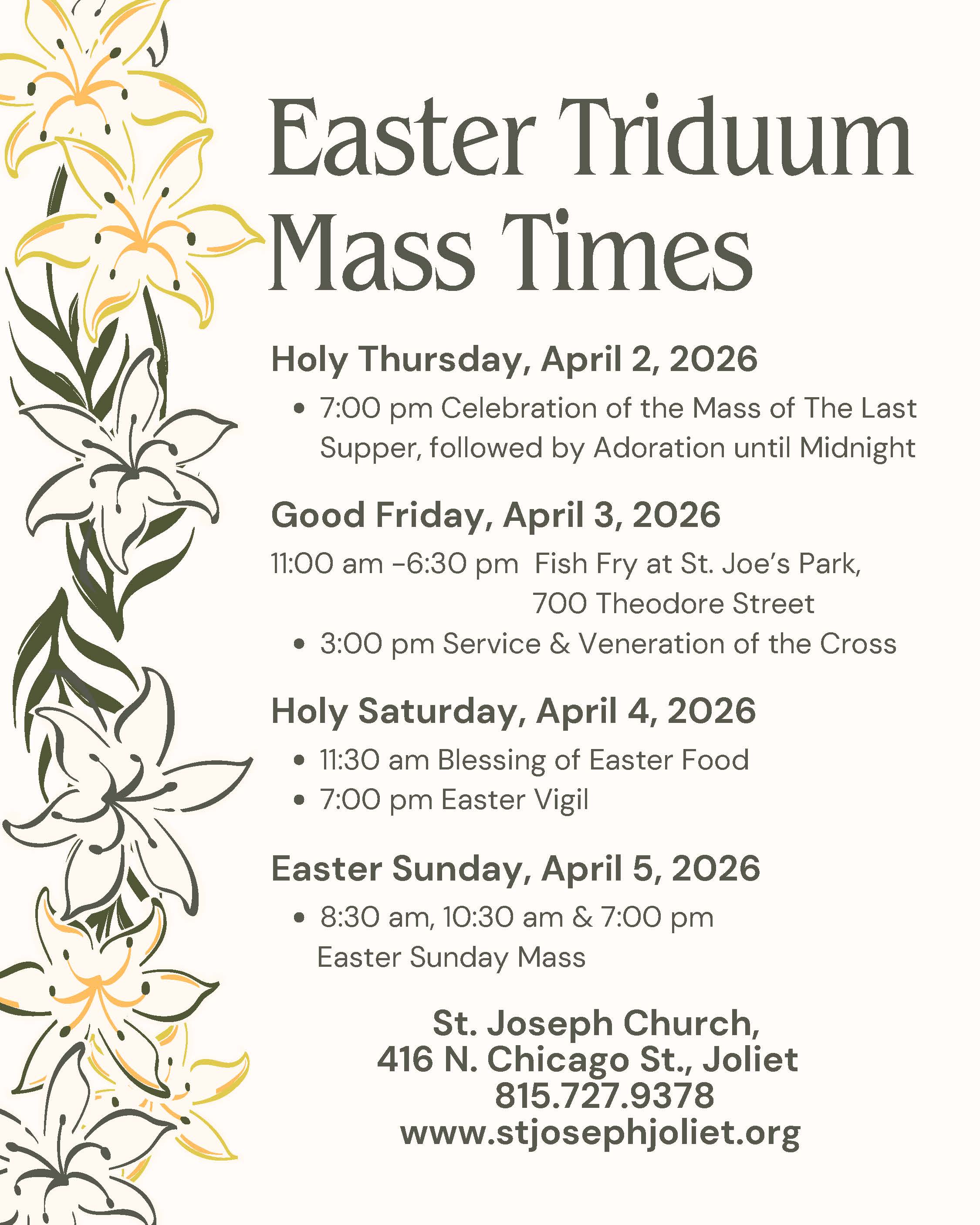 Apr 2 | Easter Triduum | Joliet, IL Patch