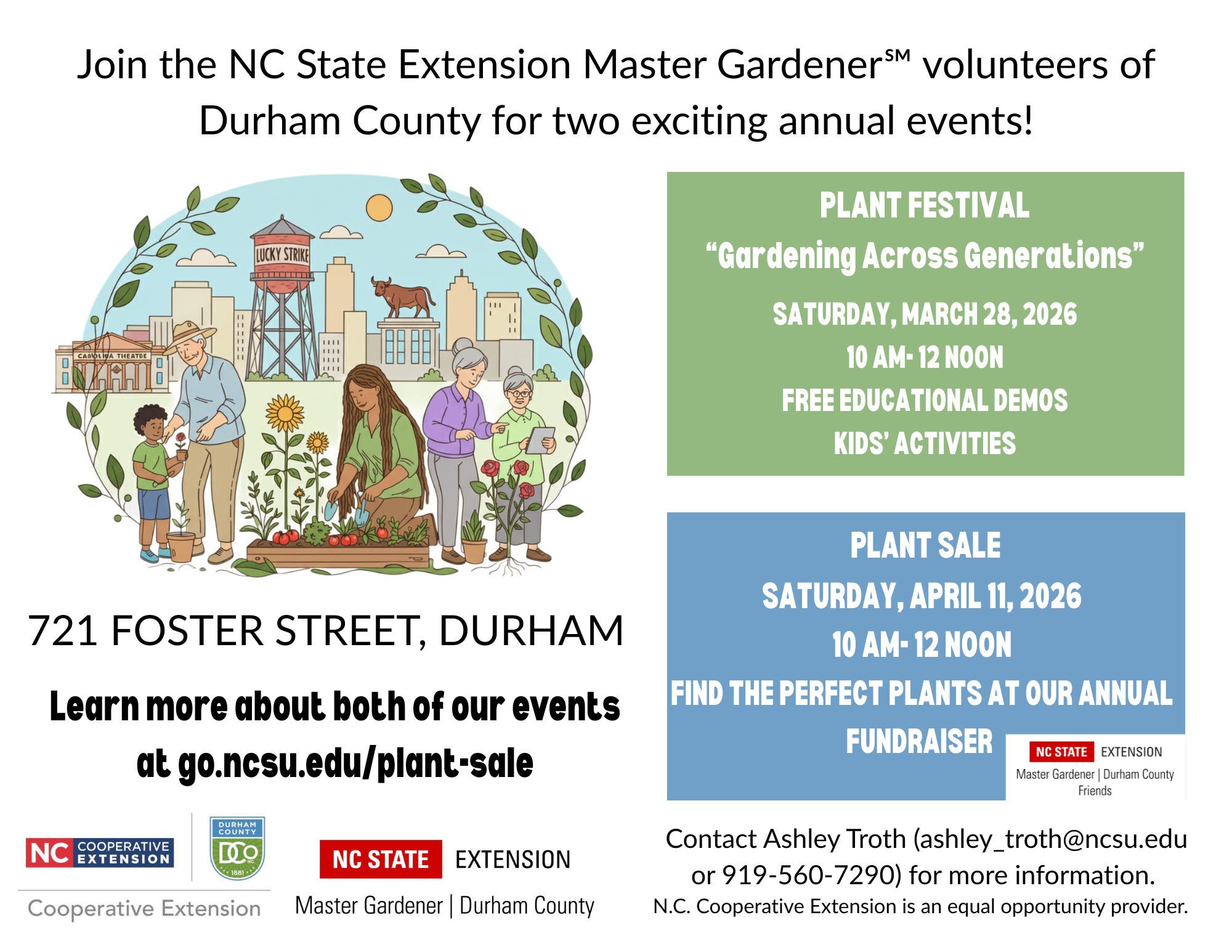 Mar 28 | 2026 Extension Master Gardener℠ Plant Festival | Durham, NC Patch