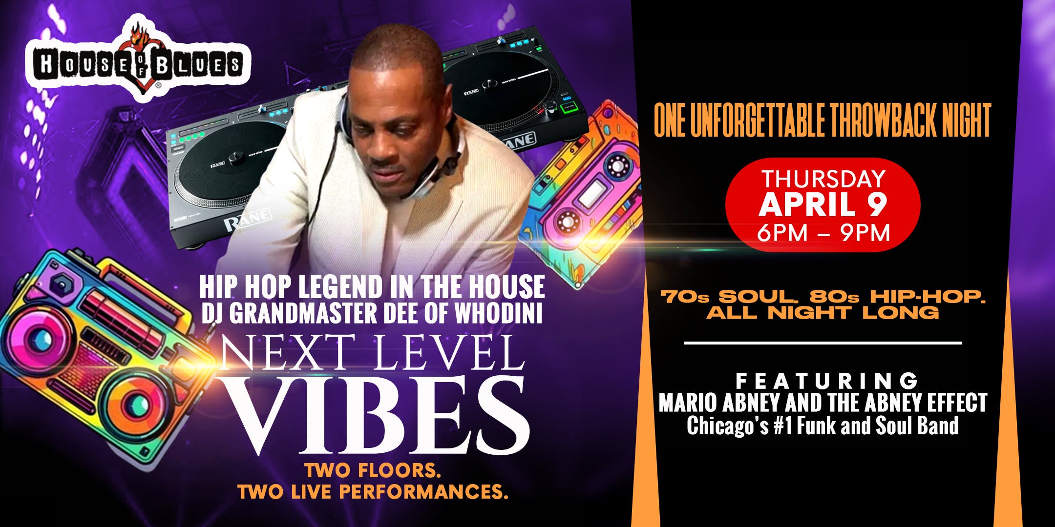 Apr 9 | VIP Throwback Night @ House of Blues - DJ & Live Band * Disco ...