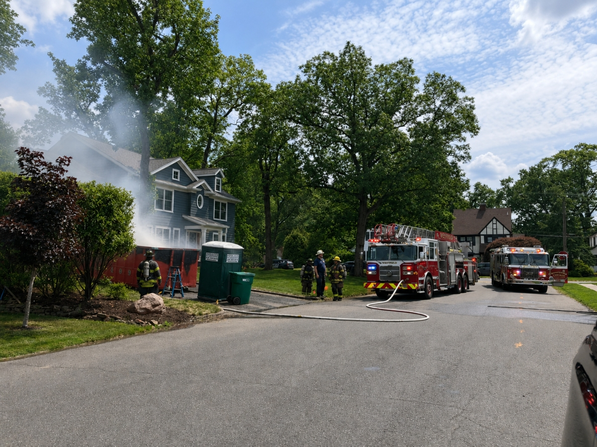 Dumpster Fire Ignites Near Home In Westfield | Westfield, NJ Patch